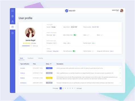 Daily Ui 04 Dashboard User Profile Information By Henry Nguyen On Dribbble
