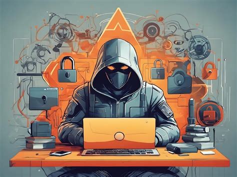 Premium Ai Image Flat Illustration Of Cybersecurity Specialist