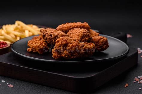 Delicious Crispy Breaded Chicken Wings Grilled With Spices And Herbs