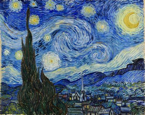 Vincent Van Gogh Nuit étoilée tableau de GRANDS PEINTRES et peinture
