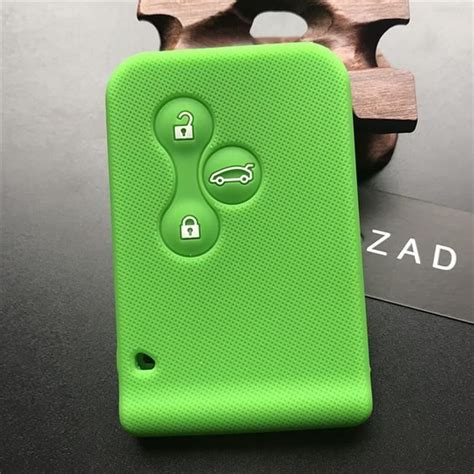 Vert Étui En Silicone Pour Carte De Clé De Voiture Pour Renault Clio