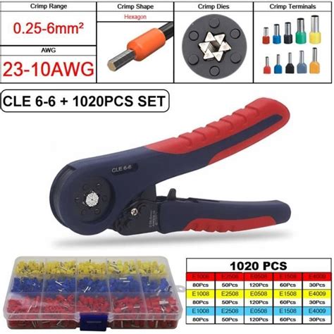 Couleur Cle 6 6 1020set Outils De Sertissage De Bornes Tubulaires 10s 0