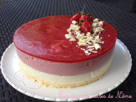 Entremet fraise et chocolat blanc Les Gourmandises de Némo