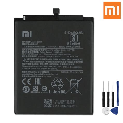แบตเตอรี่ Xiaomi Mi Cc9 Cc9e Cc9 E Mi A3 Bm4f ของแท้เปลี่ยนแบตเตอรี่