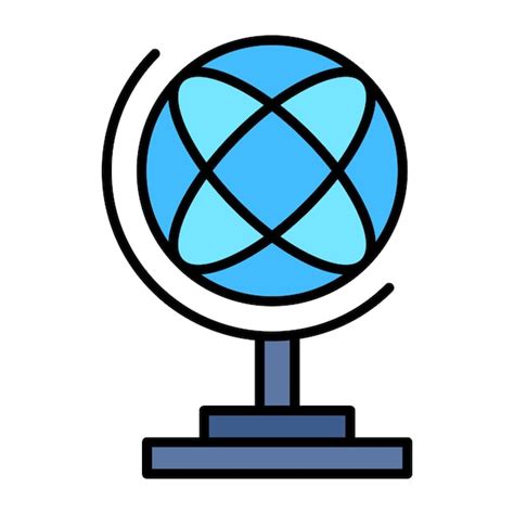 Premium Vector Globe Stand Flat Illustration