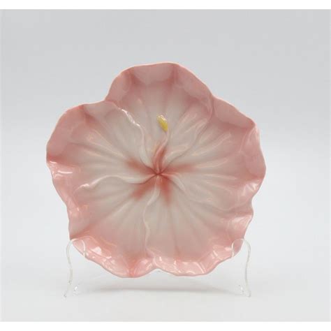 Kevins T Shoppe Ceramic Hibiscus Flower Plates Set Of 2 In 2024