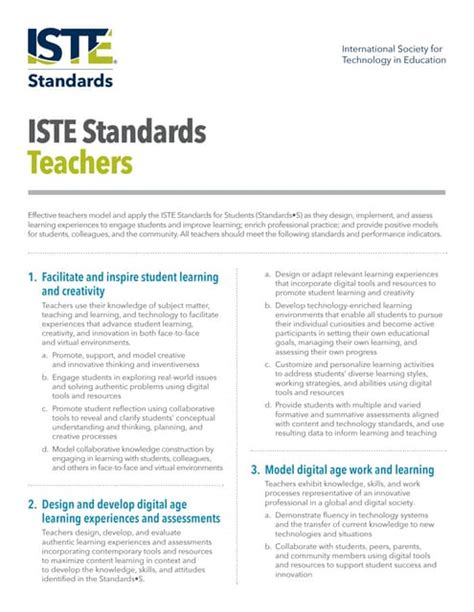 Iste Standards For Educators Permitted Educational Use Pdf