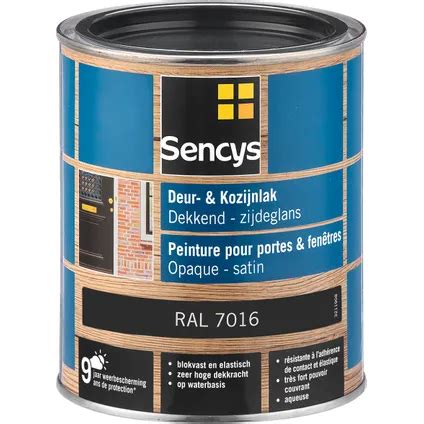 Sencys Lak Voor Deuren En Ramen Zijdeglans RAL7016 750ml