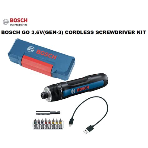 BOSCH GO 3.6V (GEN-3) CORDLESS SCREWDRIVER KIT | Shopee Malaysia