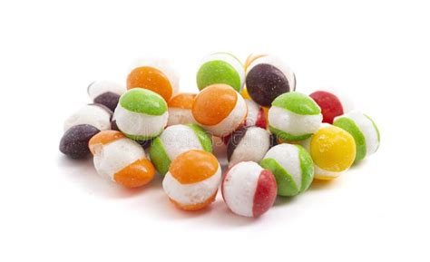 Freeze Dried Rainbow Candy On A White Background Stock Image Image Of Cooked White 278225639