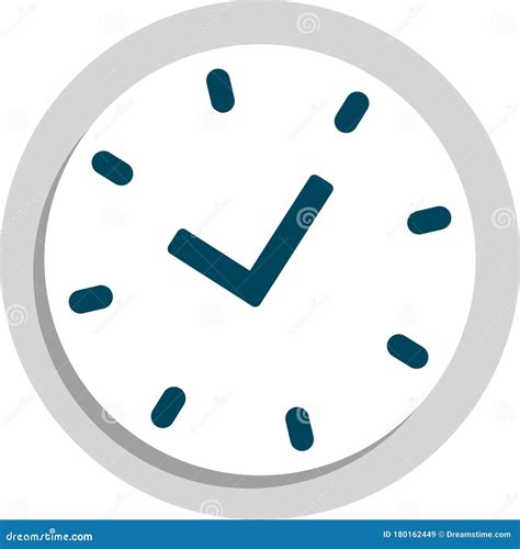 Clock Icon In Flat Style Timer On Color Background Vector Design