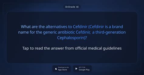 What Are The Alternatives To Cefdinir Cefdinir Is A Brand Name For The Generic Antibiotic