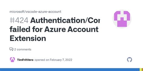 Authentication Connection Failed For Azure Account Extension Issue Microsoft Vscode