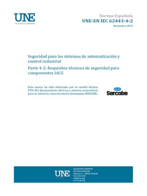 Une En Iec 62443 4 2 Pdf
