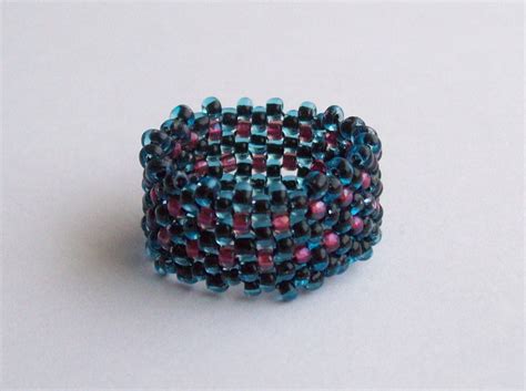 Pdf Tutorial For Beaded Peyote Ring Seed Bead Jewelry Beading Pattern