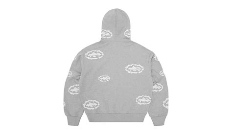 Bluza Z Kapturem Corteiz X Denim Tears Island Wreath Zip Hoodie Heather