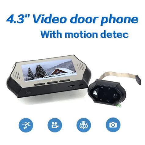 Door Viewer Camera 4.3" Screen Peephole DVR IR Motion Detection Home ...