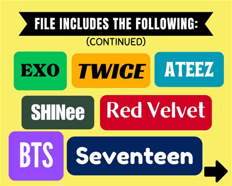 K Pop Photo Booth Props Printable K Pop Birthday Party Decorations