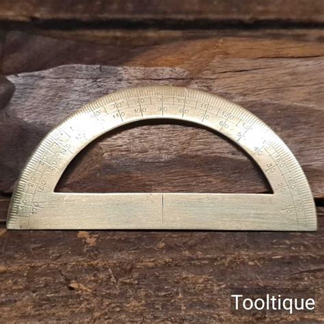 Antique Brass Protractor Fully Refurbished Ready For Use Tooltique