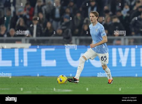 Lazios Italian Midfielder Nicolo Rovella Controls The Ball During Italy Cup Quarter Finals
