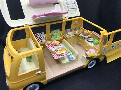 Calico Critters Sylvanian Families Yellow Camping Van Camper Van