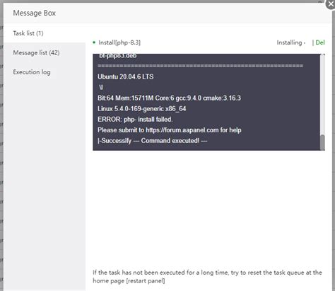 Php 83 Install Aapanel Free Hosting Control Panel One Click Lamp
