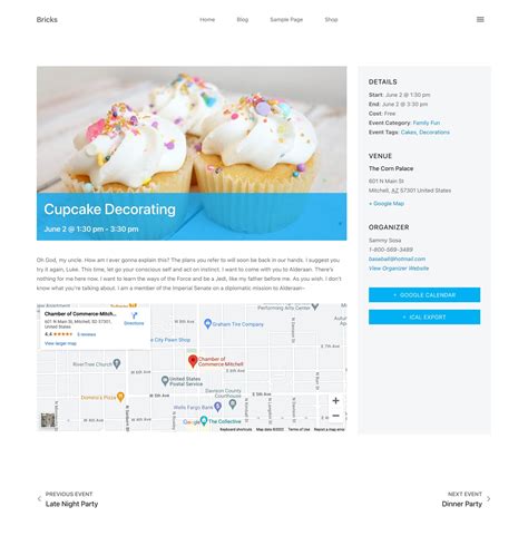 Single Event Template For The Events Calendar In Bricks Brickslabs