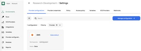 Provider Configurations