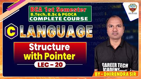 Bca C Programming Structure With Pointer Day 20 Programming For Beginners In Hindi