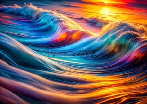 Dynamic Abstract Wave Wallpaper Vibrant Long Exposure Texture For