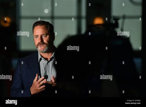 Greens Senator Peter Whish Wilson At A Press Conference At Parliament