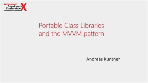 Portable Class Libraries And Mvvm Pdf