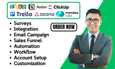 Zoho Zapier Notion Monday Crm Pipedrive Clickup Asana Trello Suitedash
