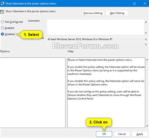 Add Or Remove Hibernate On Power Menu In Windows 11 Windows 11 Forum