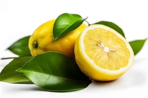 Premium Ai Image Lemon Fruit Isolated On White Neural Network Ai Generated