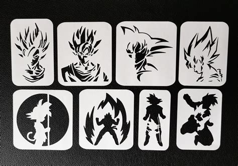 Dragon Ball Z Stencil Set 190 Mylar Etsy