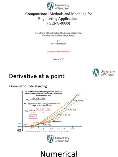 Lecture 8 Numerical Differentiation Pdf