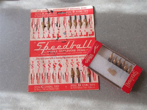 Vintage Speedball Nibs Pen Nibs Speedball Vintage Pen Tips Vintage