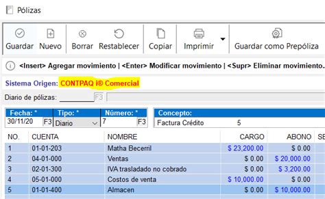 Validar que las pólizas se hayan cargado a CONTPAQi Contabilidad