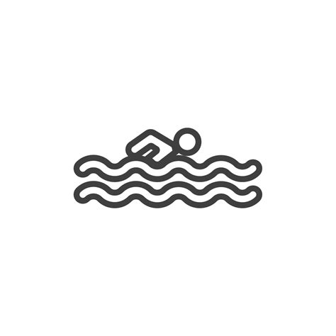 Vector Sign Of The Swimming Pool Symbol Is Isolated On A White Background Swimming Pool Icon
