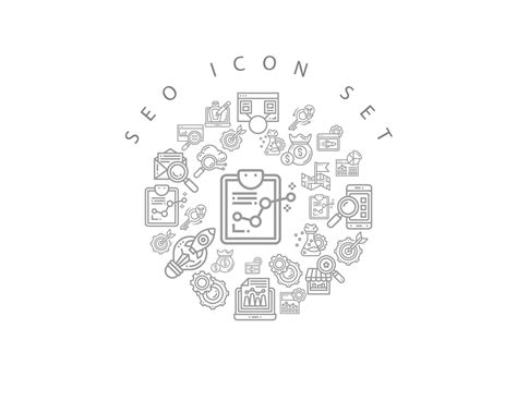 Seo Icon Set Design On White Background 10735005 Vector Art At Vecteezy