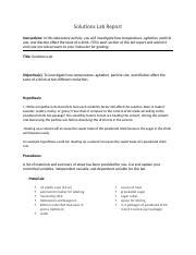 Solutions Lab Report Doc Solutions Lab Report Instructions In This Laboratory Activity You