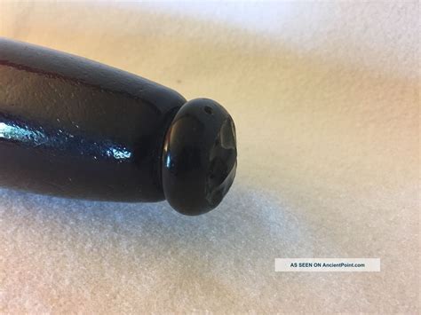 Nailsea Black Glass Rolling Pin U S