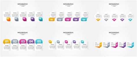 벡터 일러스트 레이 션 Infographics 브로셔 전단지 및 잡지 광고에 대 한 평면 디자인 설정 무료 벡터