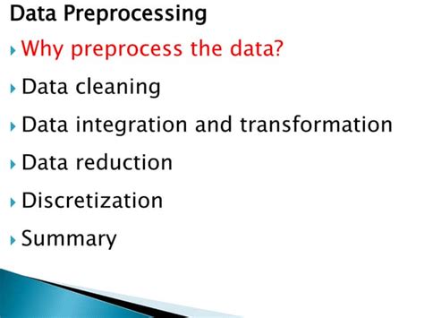 Data Preprocessing In Data Mining Ppt