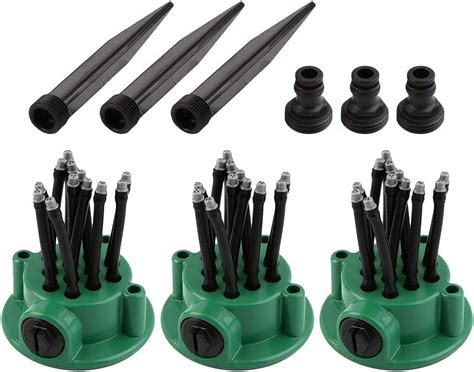 3 Pcs Multi Tips Lawn STF9 Garden Sprinkler Adjustable 360 Degree