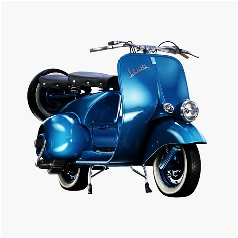 1946 Vespa Faro Basso Scooter 3d Model 69 3ds C4d Fbx Max Ma