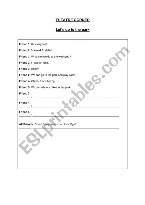 Role Play ESL Worksheet By Mccat