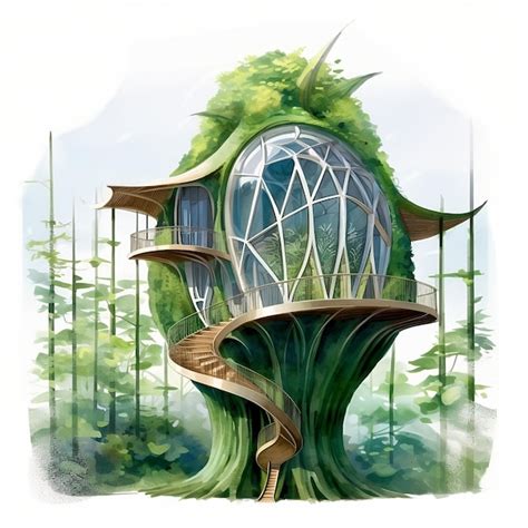 Premium Ai Image Treehouse