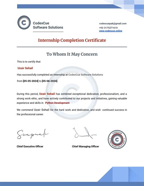 Uzair Sohail On Linkedin Pythondevelopment Internship Codexcue